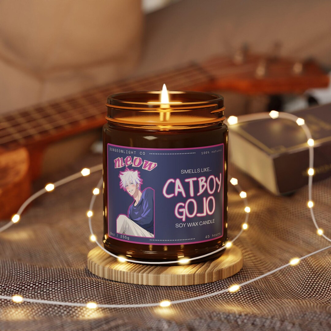 Catboy Gojo Candle Jujutsu Kaisen Soy Wax JJK Anime Meme Gift, Satoru ...