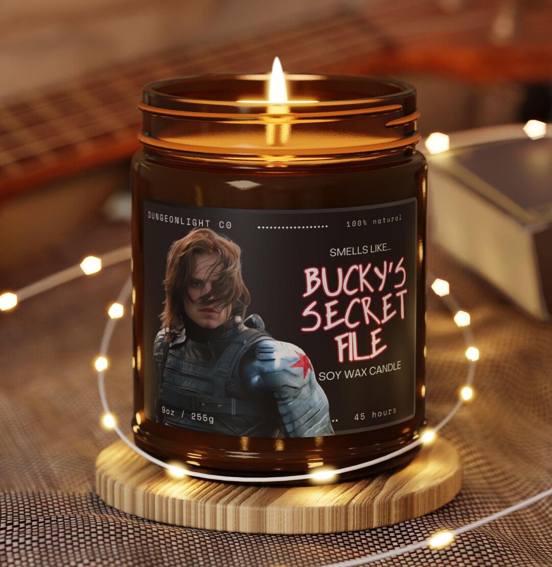 Bucky Barnes Winter Soldier Candle | Secret Files SHIELD Scent | Marvel ...