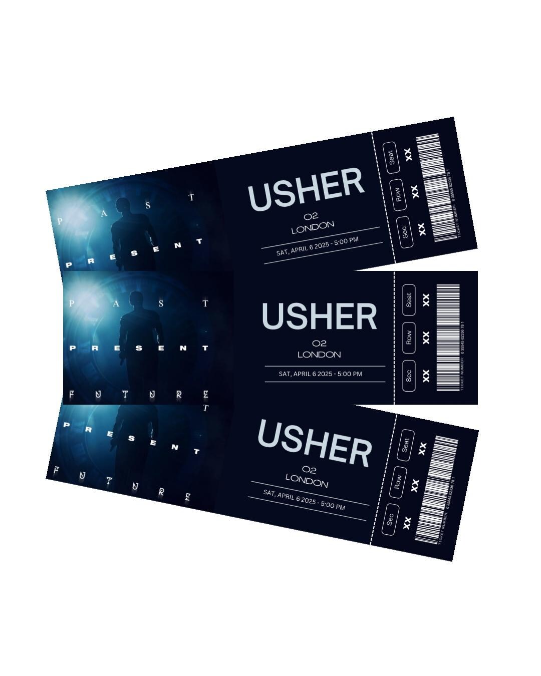 Usher Ticket Template - Etsy