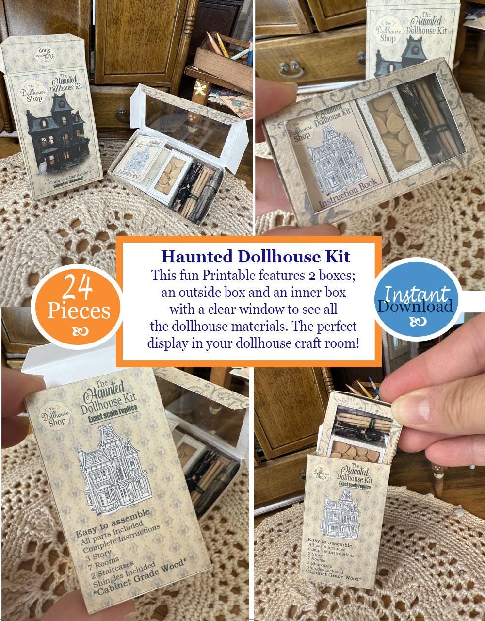 Halloween Miniature Haunted Dollhouse Kit (faux) Instant Download ...