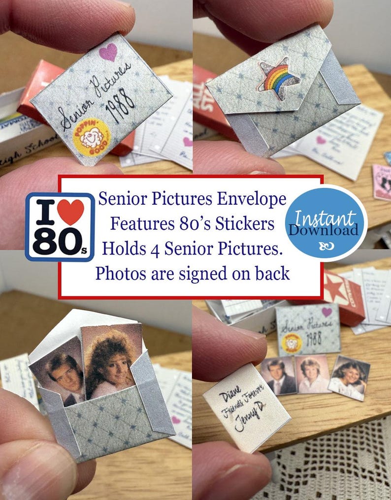 1980's High School Memories Keepsake Shoebox. Instant Download ...