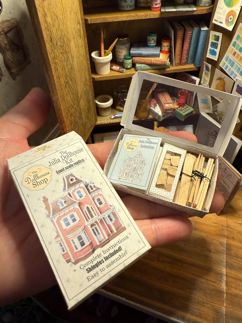 Miniature Dollhouse Kit faux Printable 1:12 Scale. Wallpaper, Floors ...