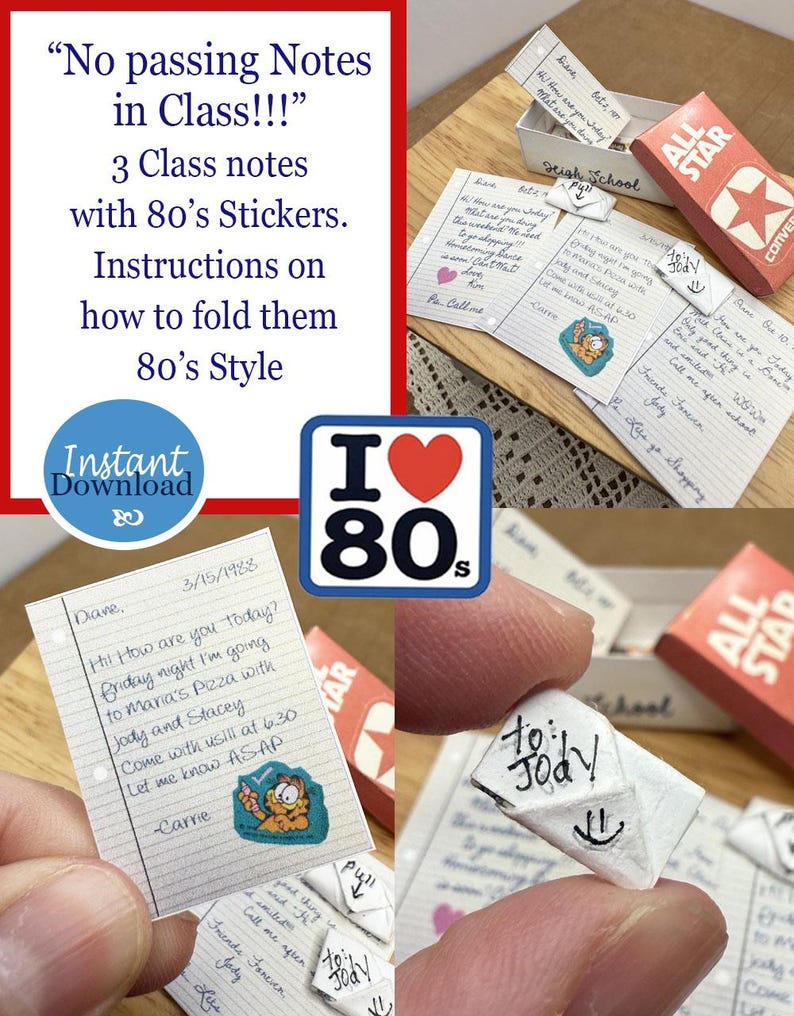 1980's High School Memories Keepsake Shoebox. Instant Download ...