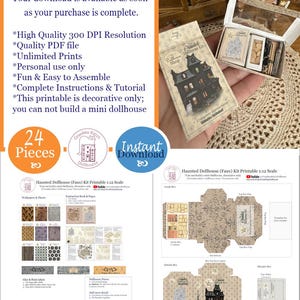 Halloween Miniature Haunted Dollhouse Kit (faux) Instant Download ...