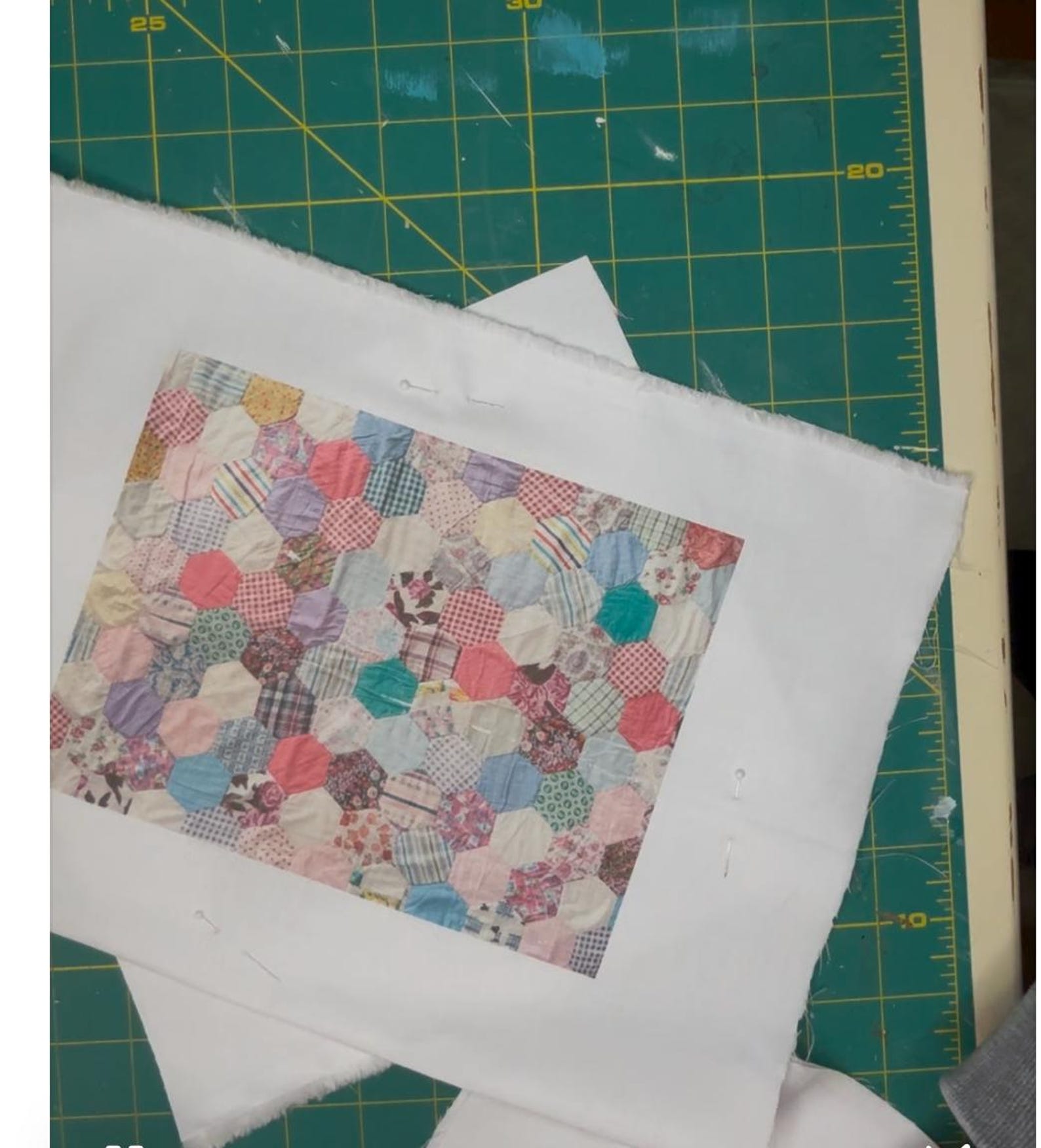 Miniature Dollhouse Quilt Hexagon Pattern Large Bed Printable 1:12 ...
