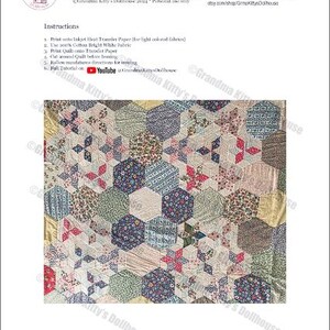 Miniature Quilt Star Pattern Small Bed Printable 1:12 Scale. Instant ...