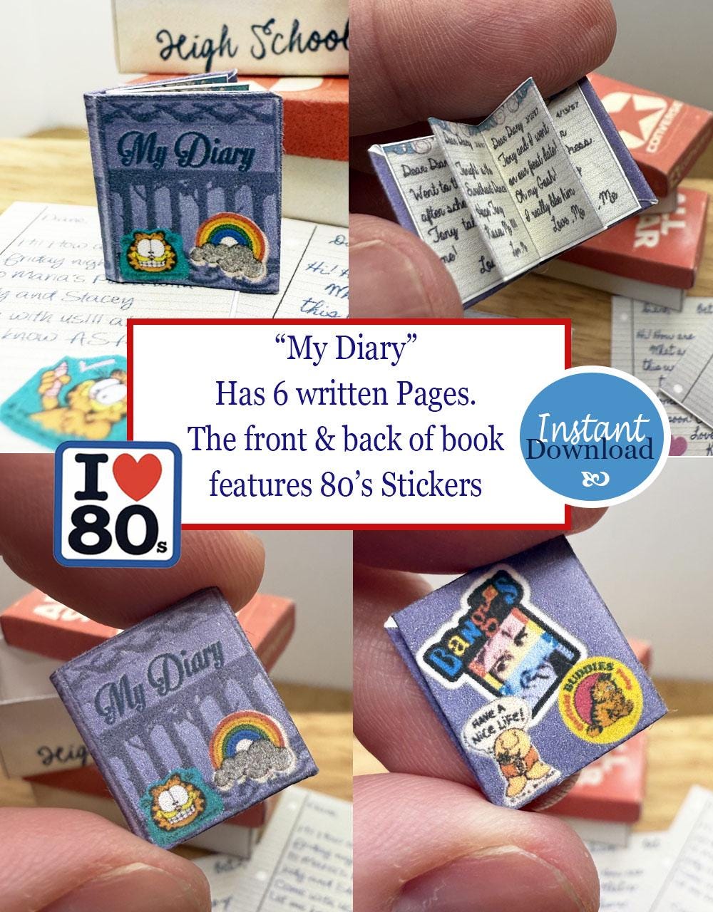1980's High School Memories Keepsake Shoebox. Instant Download ...