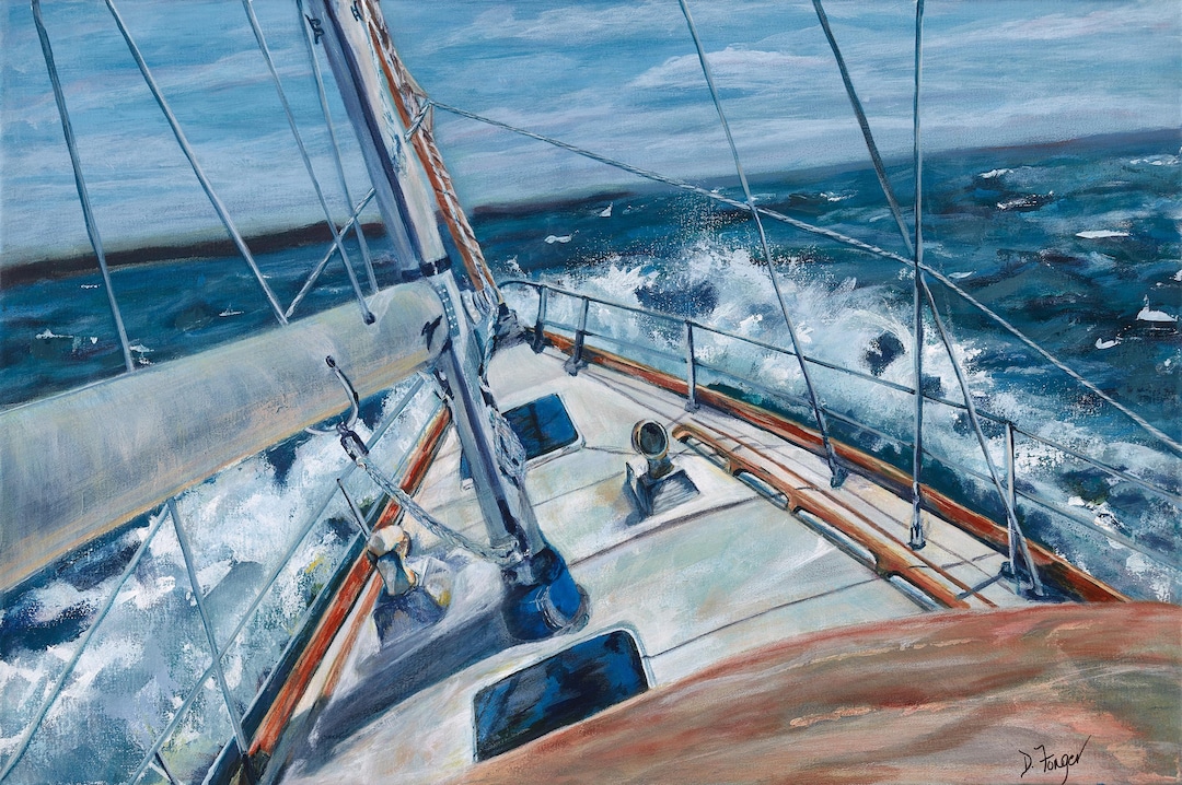 Narragansett Bay Sailing Print: Rhode Island Coastal Art (16x10) - Etsy
