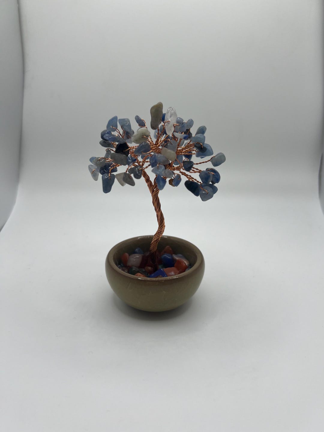 Labradorite Tree of Life Crystal Tree in Ceremic Pot Handmade - Etsy