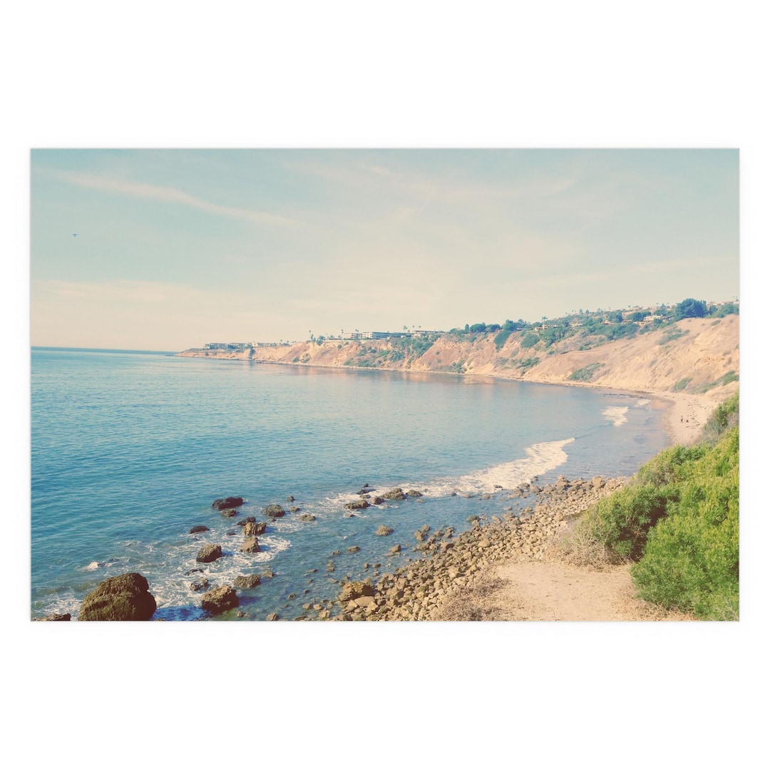 Silk Poster, Ocean Landscape Wall Art, Coastal Home Decor, Beach House ...