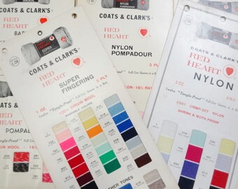 Red heart yarn color chart | Etsy