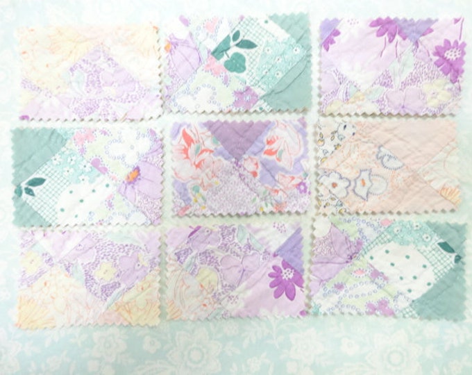 Vintage Antique Tattered Fragments Patch Cutter Quilt Applique Project ...