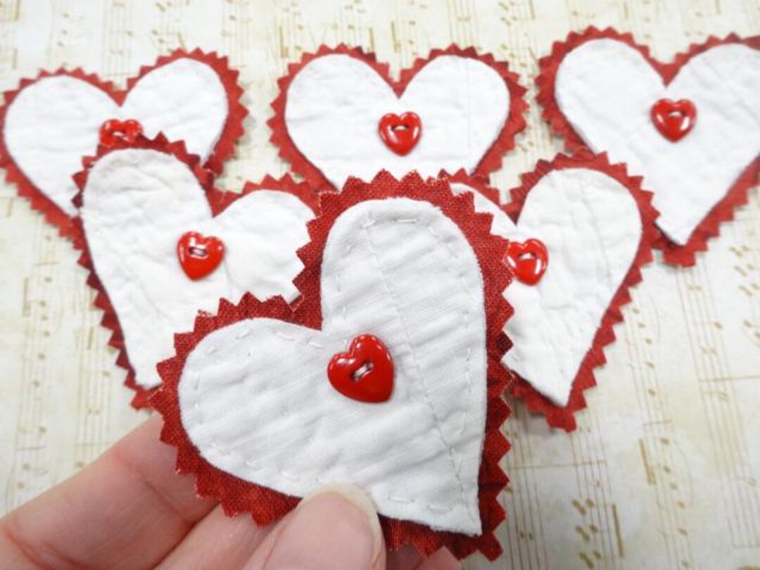 Sweetheart Itty Bitty 2 Cutter Quilt Hearts Vintage Antique Lot Set 6 ...