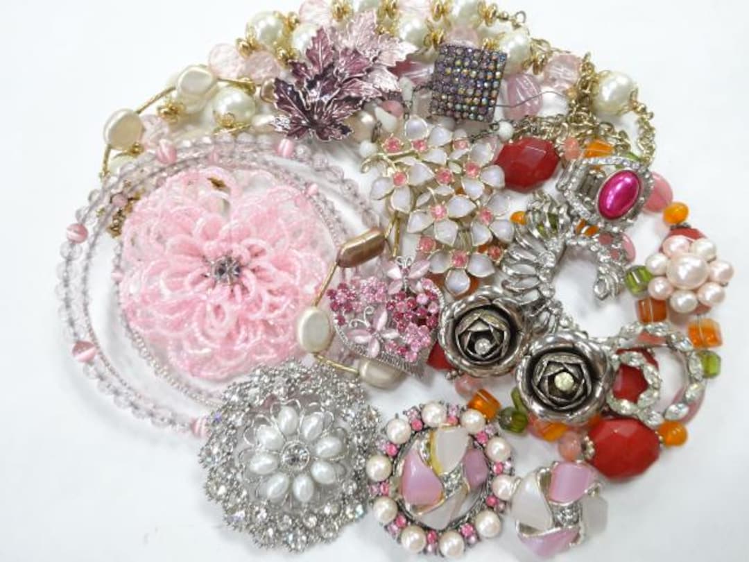 Bling Things Vintage Estate Mix Costume Jewelry Wearable Destash ...