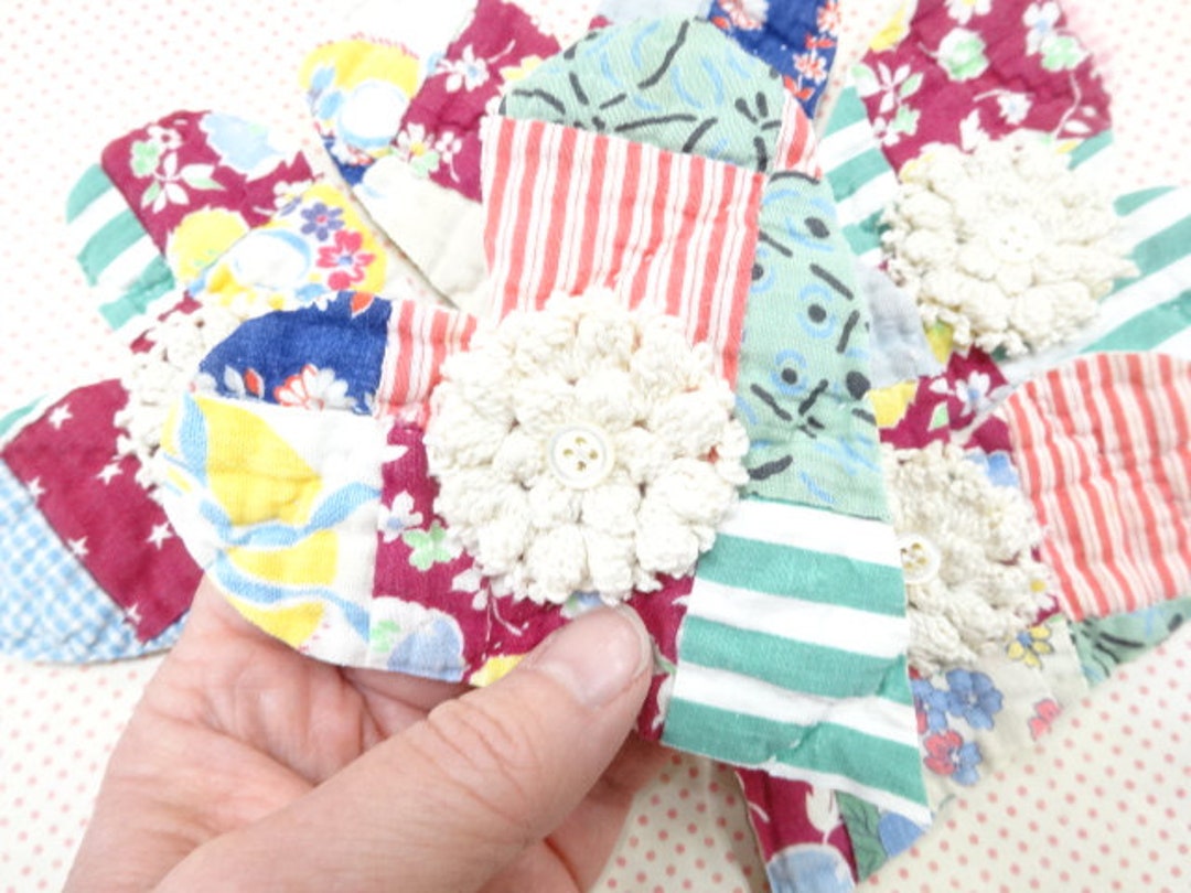 Shabby Prim Patchwork Cutter Quilt Heart Shape Applique Fabric - Etsy