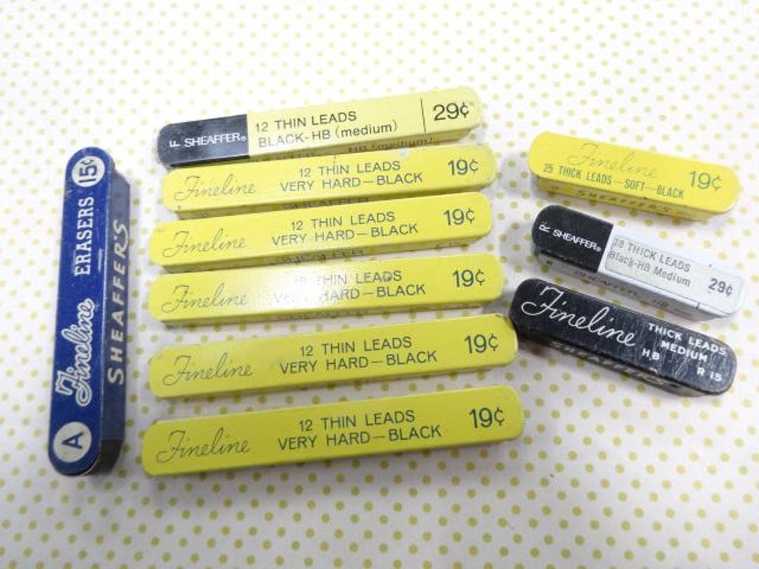 Vintage Sheaffer's Mechanical Lead Pencil Refill Lot Packages Tin Box ...