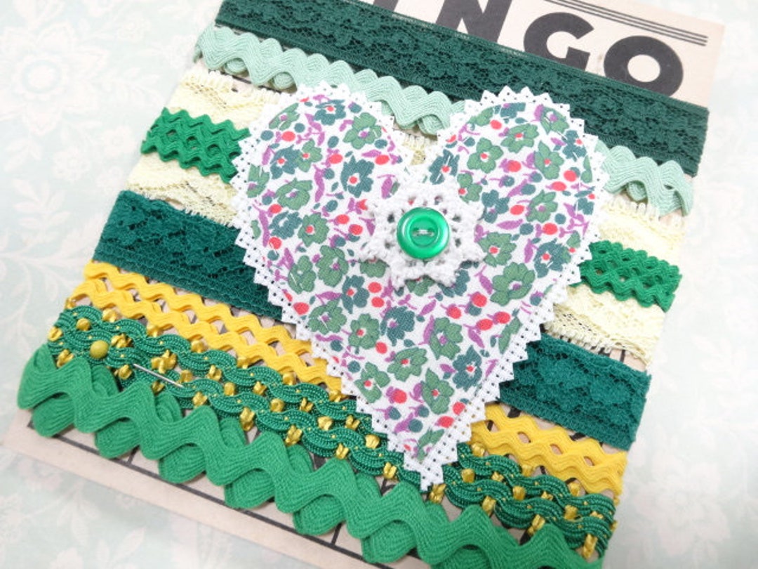 8 Yards Crafty Stash Novelty Sewing Crazy Quilt Junk Journal Trims Lace ...