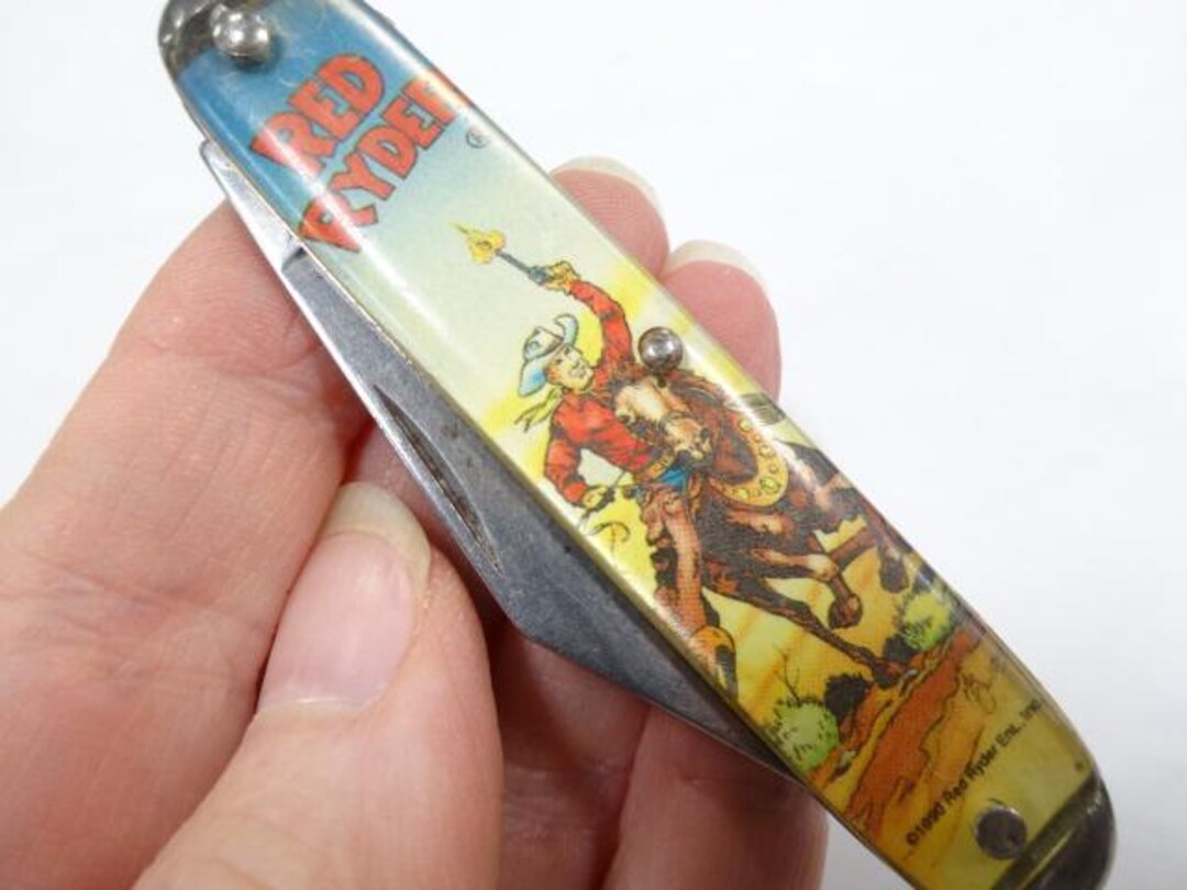 Vintage Red Ryder Novelty Pocket Knife Comic Cowboy Western Collectible ...