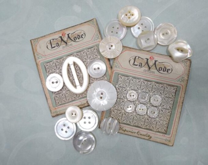 Beautiful Dreamy MOP Shell Sewing Buttons Mix Lot Mother of Pearl ...