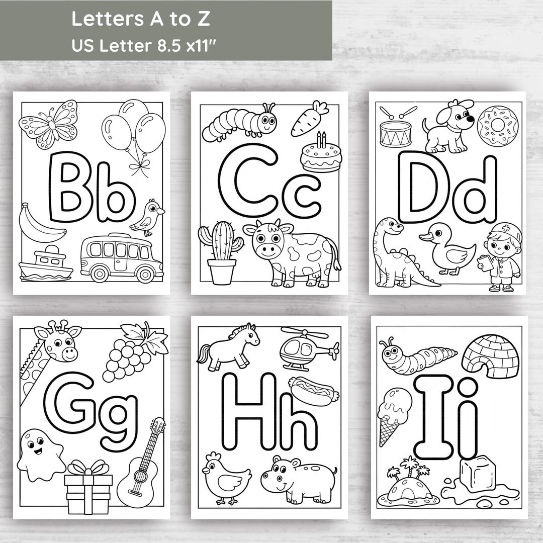 ABC Preschool Curriculum Coloring Book | Baby's First ABC Book ...