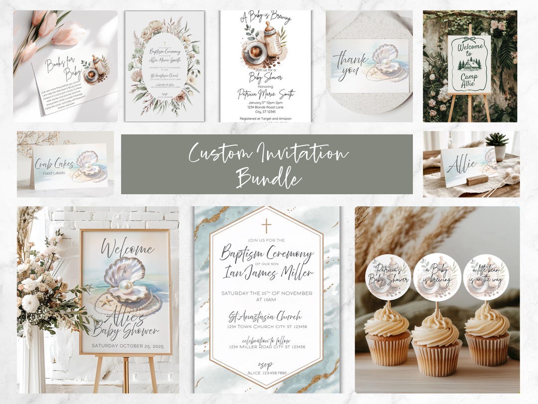 Custom Invitation Bundle | 24 Hour Turn Around | Made to Order ...