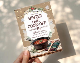 Editable Chili Cook off Party Invitation Spirit Week Event Cooking ...