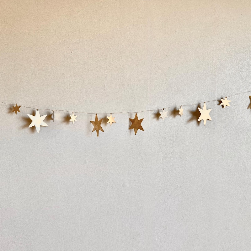 Gold Stars Garland - Etsy