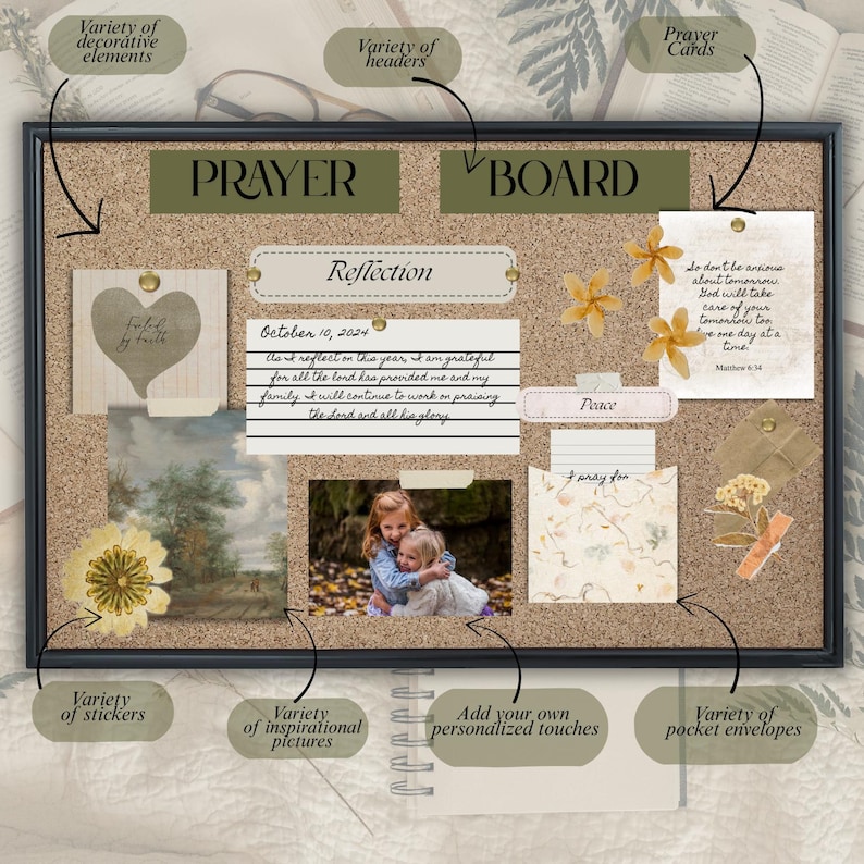 Printable Prayer Board, Prayer Board, Prayer Board Kit, Collage Bible ...