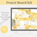 Printable Prayer Board Kit, Prayer Board Kit, Prayer Board, Yellow ...