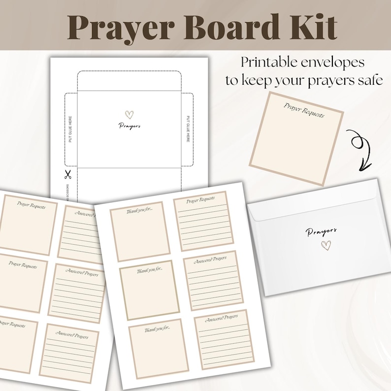 Printable Prayer Board, Prayer Board, Prayer Board Kit, Girls Prayer ...