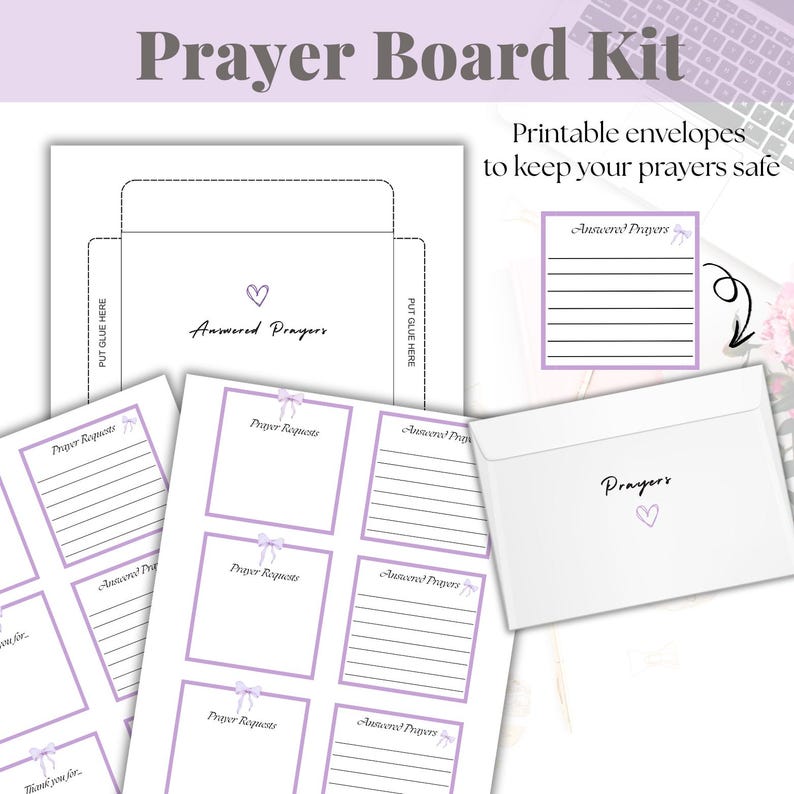 Printable Prayer Board, Prayer Board Kit, Prayer Board, Purple Prayer ...