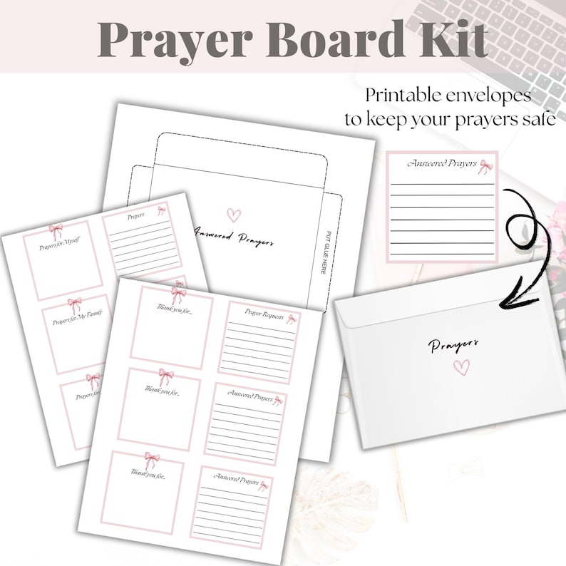 Printable Prayer Board, Prayer Board, Prayer Board Kit, Girls Prayer ...