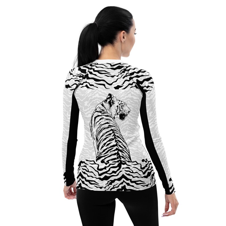 White Belt She's a Tiger Rash Guard - Etsy