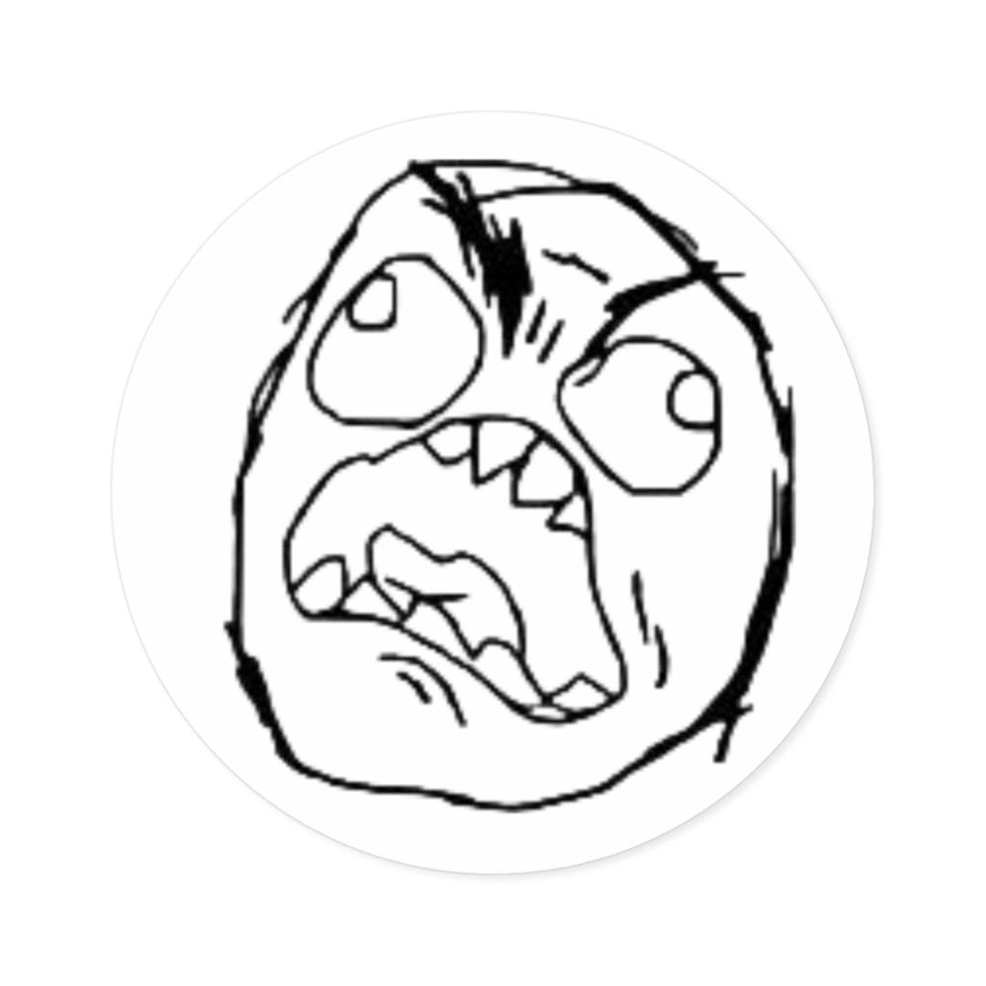 Stickers - Funny Internet Meme Angry Guy Design - Etsy