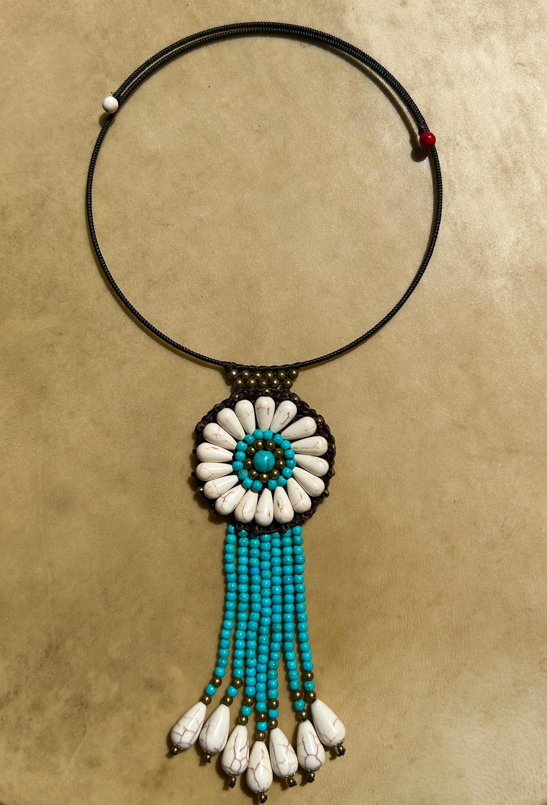 Indonesian Turqouise Quartz Necklace | Ceremonial Jewelry | Lovingly ...