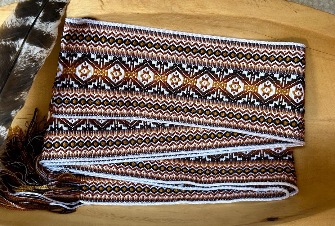 Andean Handwoven Goddess Faja ‘bronze’ | Ceremonial Chumpi Protection ...
