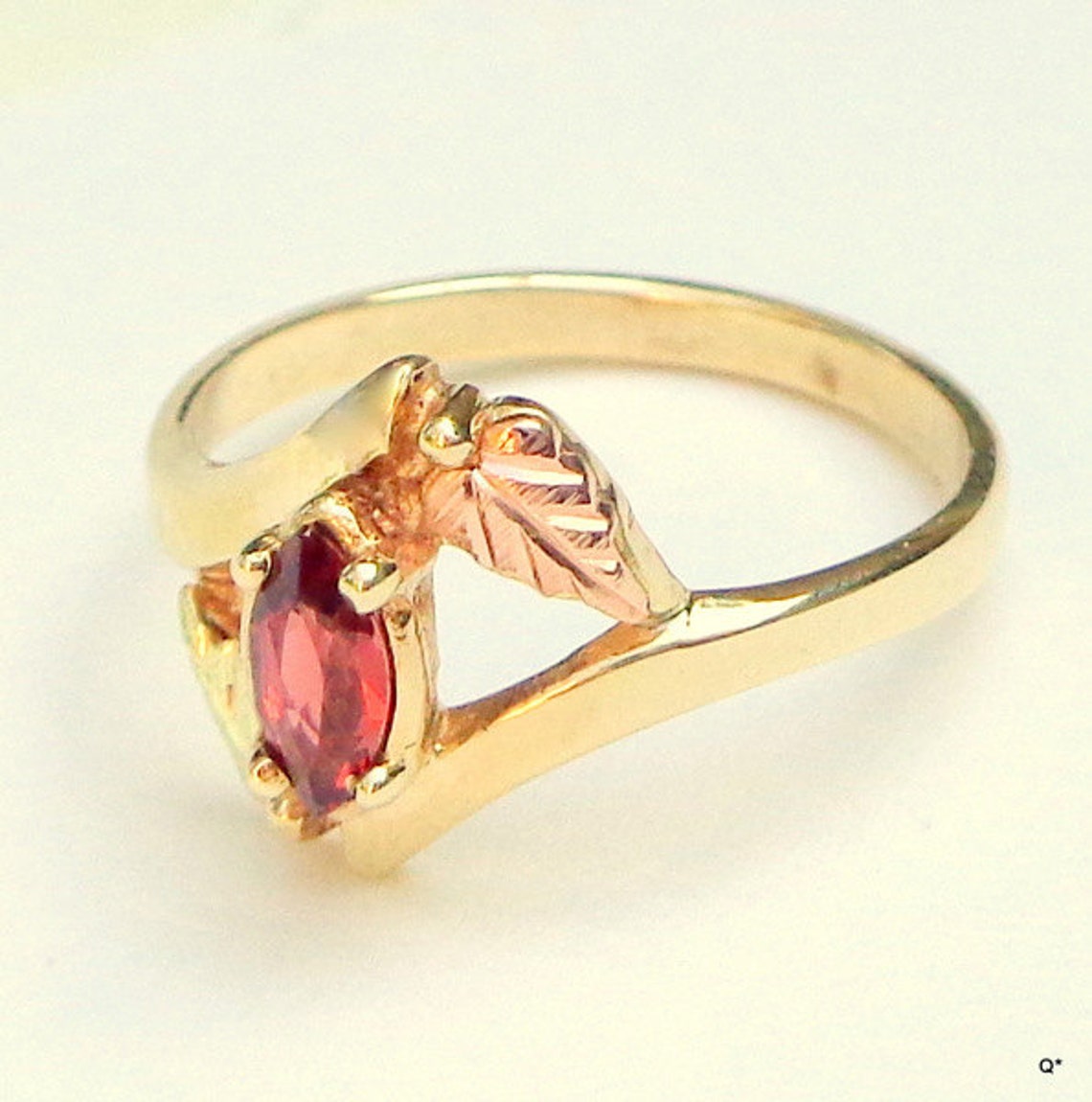Sz 5.75 Solid 10k Gold Vintage Gold Ring Yellow/rose Gold - Etsy
