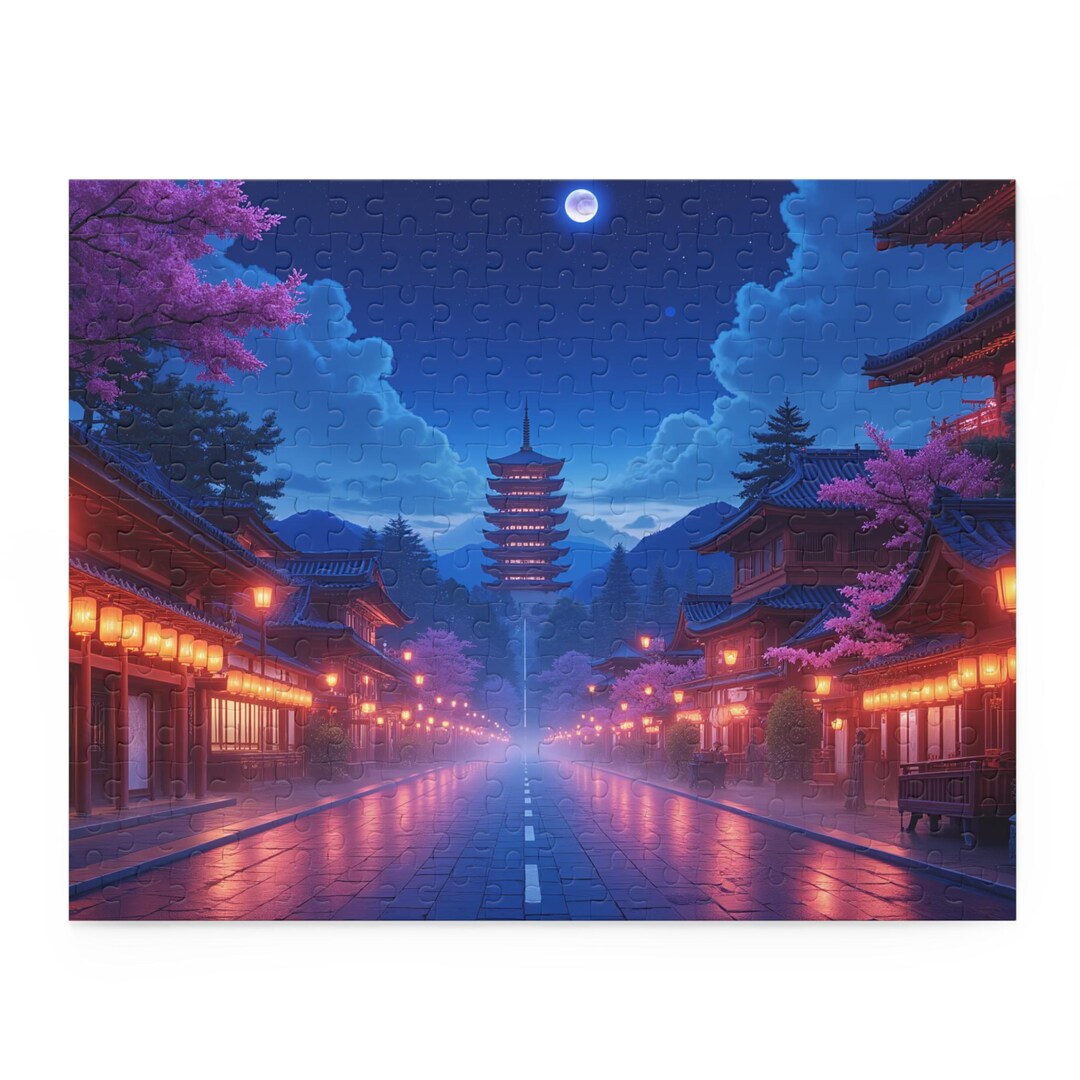 Puzzle Kyoto Fantasy Street - Japanese Cityscape 120 252 500-piece ...