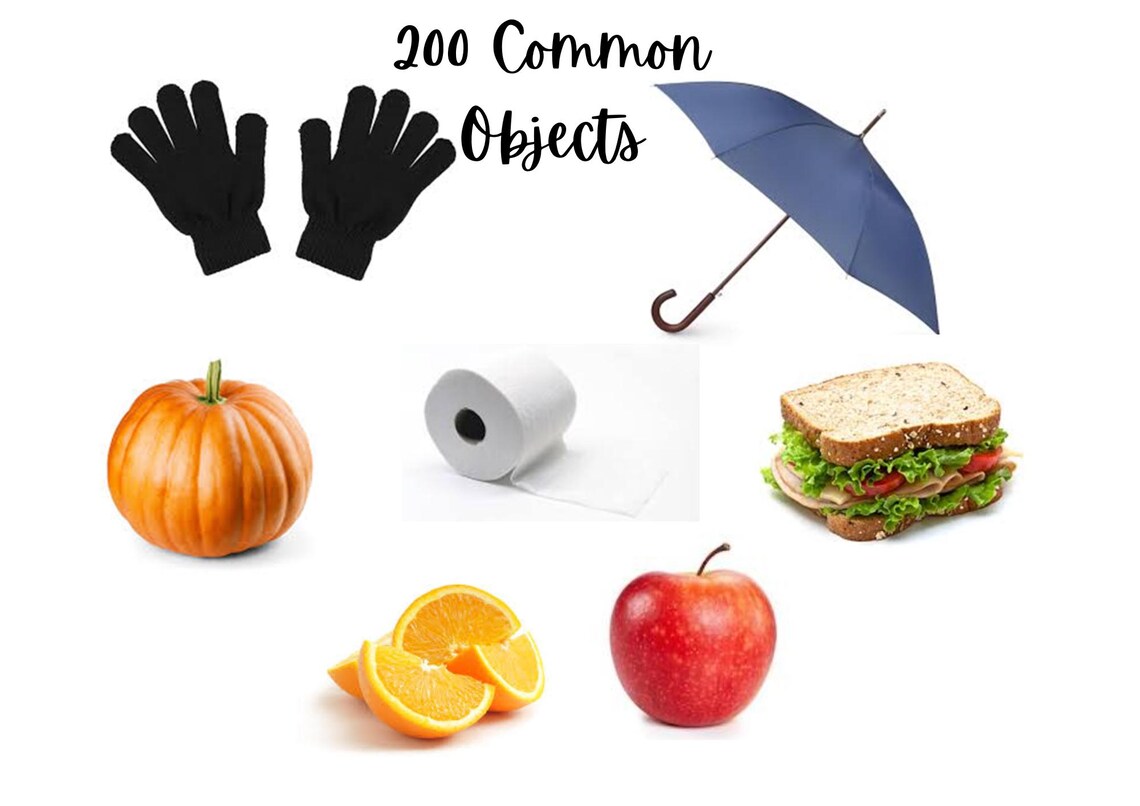 200 Common Objects Flashcards Real Pictures Printable - Etsy