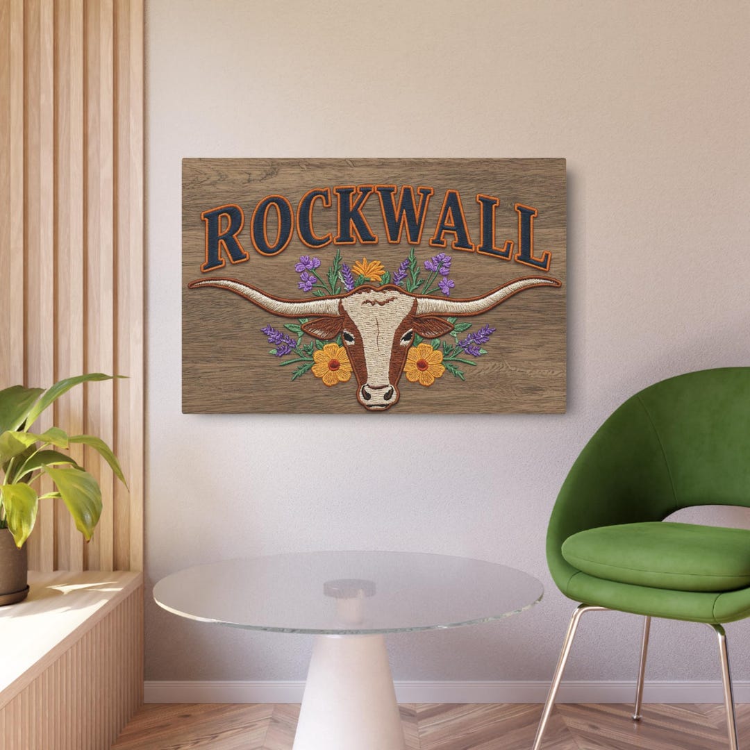 Rockwall Texas Rustic Metal Art Sign - Custom Wall Decor, Texas Wall ...