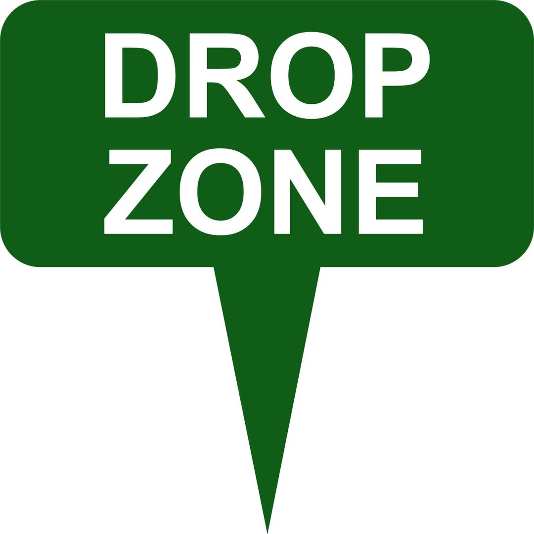 S100 Engraved Laminated Golf Course Sign, Drop Zone, Outdoor Sign ...