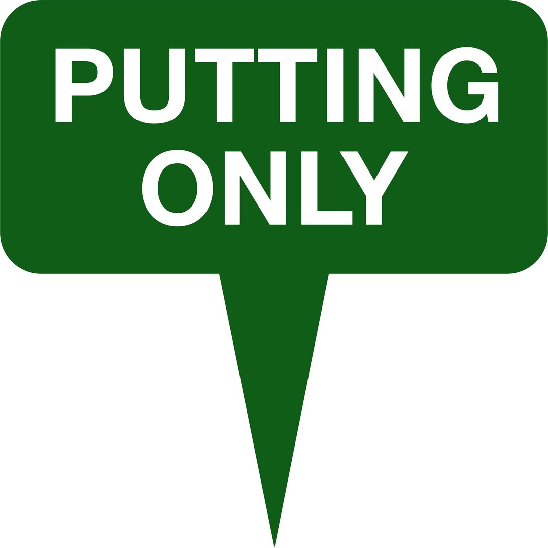 S100 Engraved Laminated Golf Course Sign, Putting Only, Outdoor Sign ...