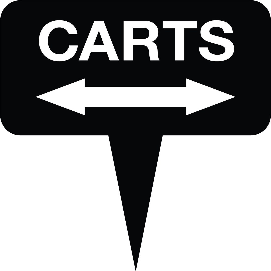 S100 Engraved Laminated Golf Course Sign, Carts With Two Way Arrow ...