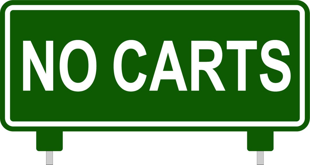 S200 Engraved Laminated Golf Course Sign, No Carts, Outdoor Sign ...