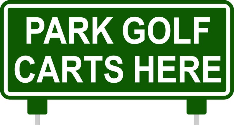 S200 Engraved Laminated Golf Course Sign, Park Golf Carts Here, Outdoor ...