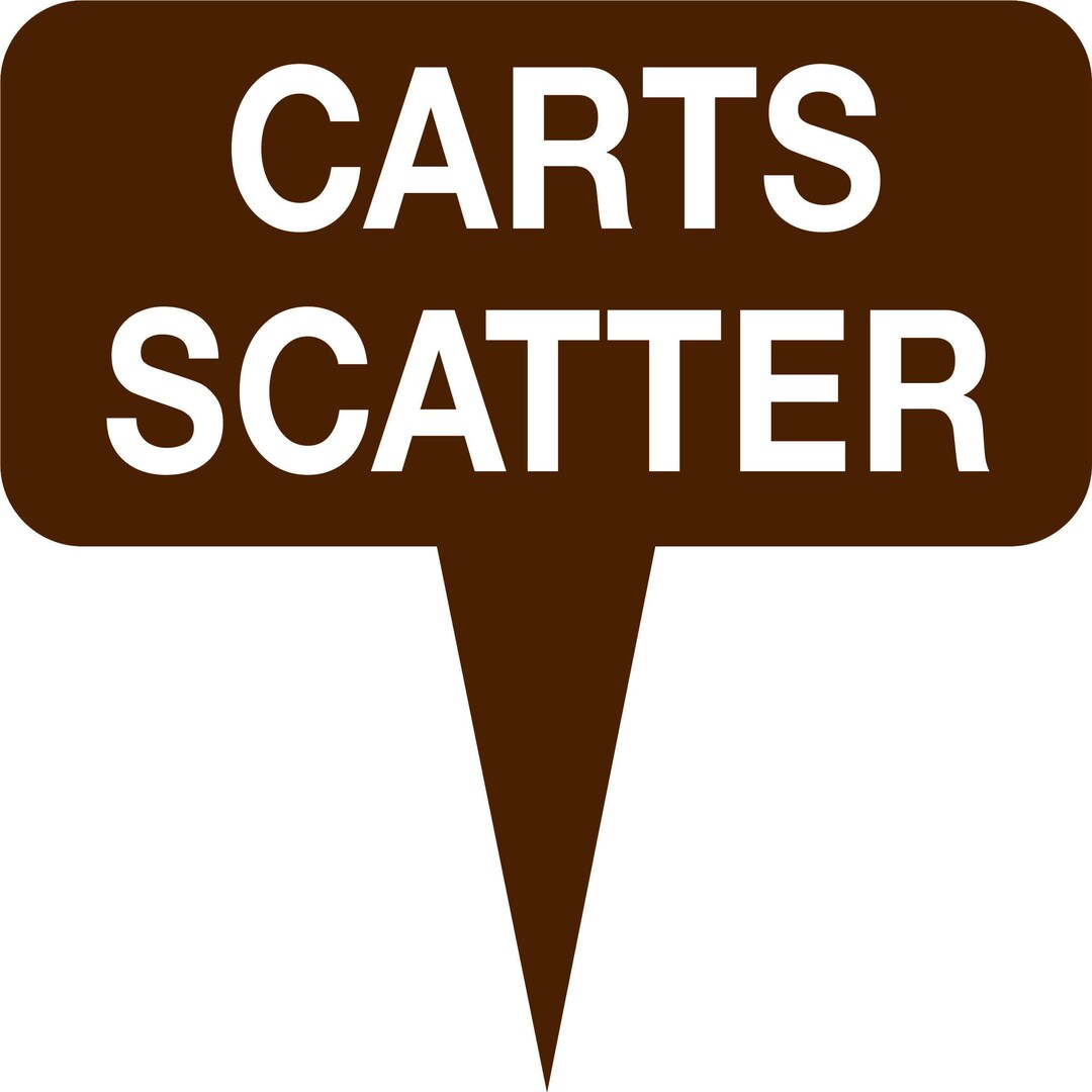 S100 Engraved Laminated Golf Course Sign, Carts Scatter, Outdoor Sign ...