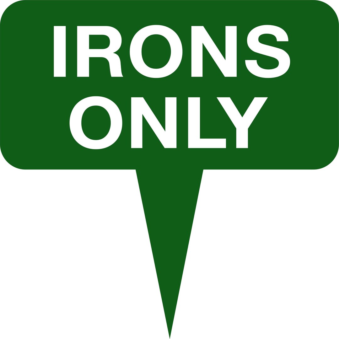 S100 Engraved Laminated Golf Course Sign, Irons Only, Outdoor Sign ...