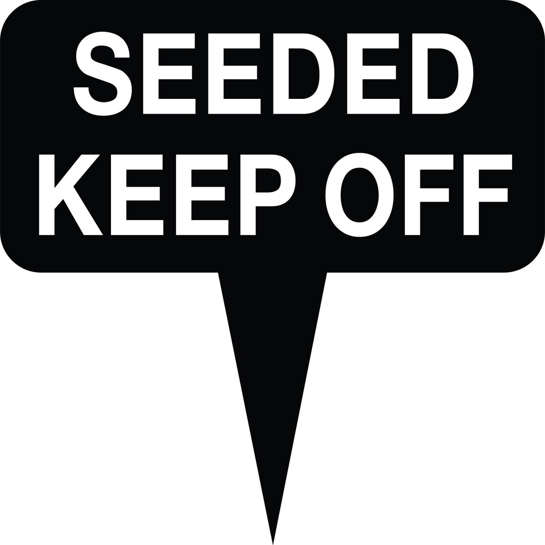 S100 Engraved Laminated Golf Course Sign, Seeded Keep Off, Outdoor Sign ...