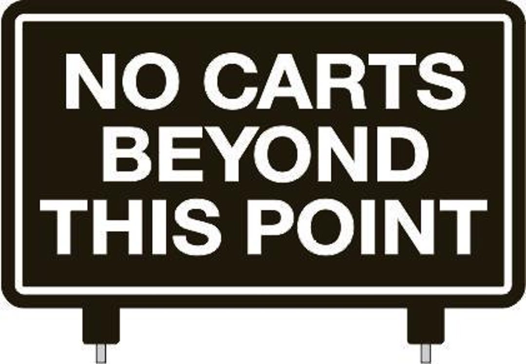 S400 Engraved Laminated Golf Course Sign, No Carts Beyond This Point ...