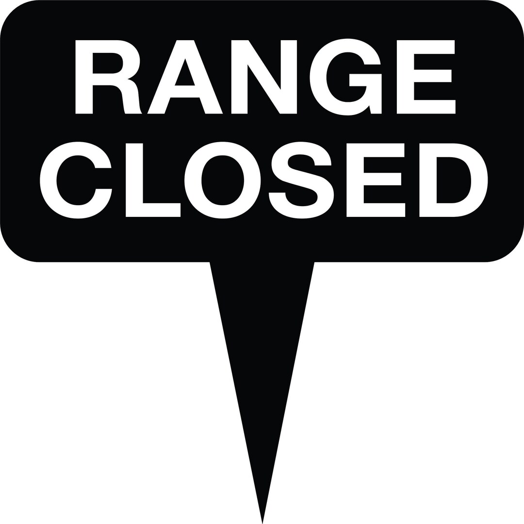 S100 Engraved Laminated Golf Course Sign, Range Closed, Outdoor Sign ...
